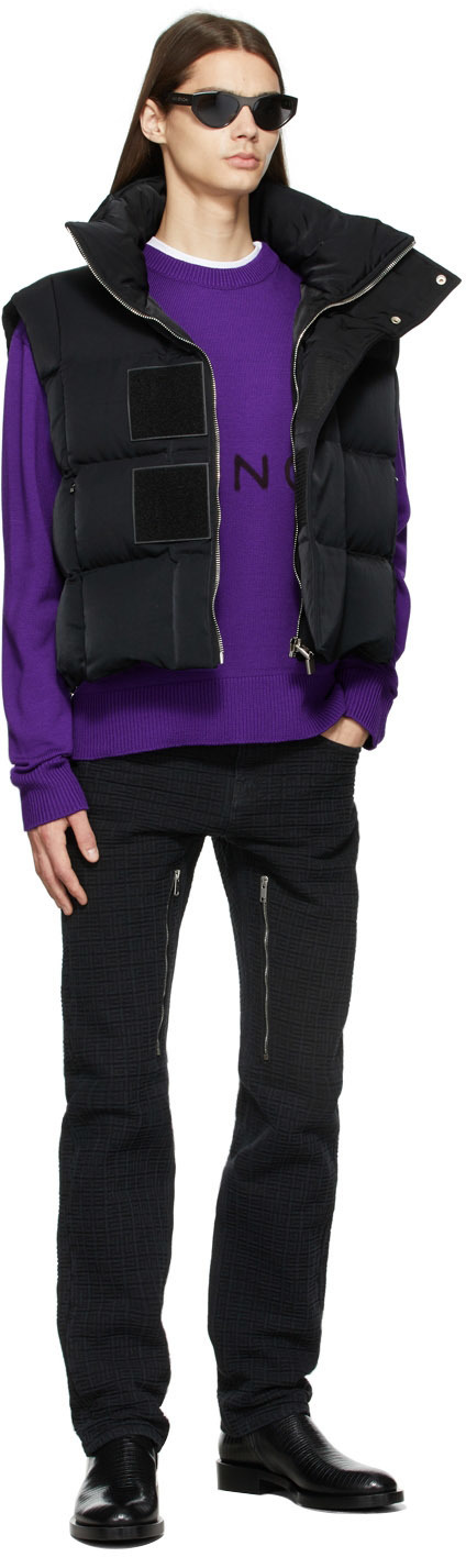 Givenchy Purple 4G Needle Punch Sweater Givenchy