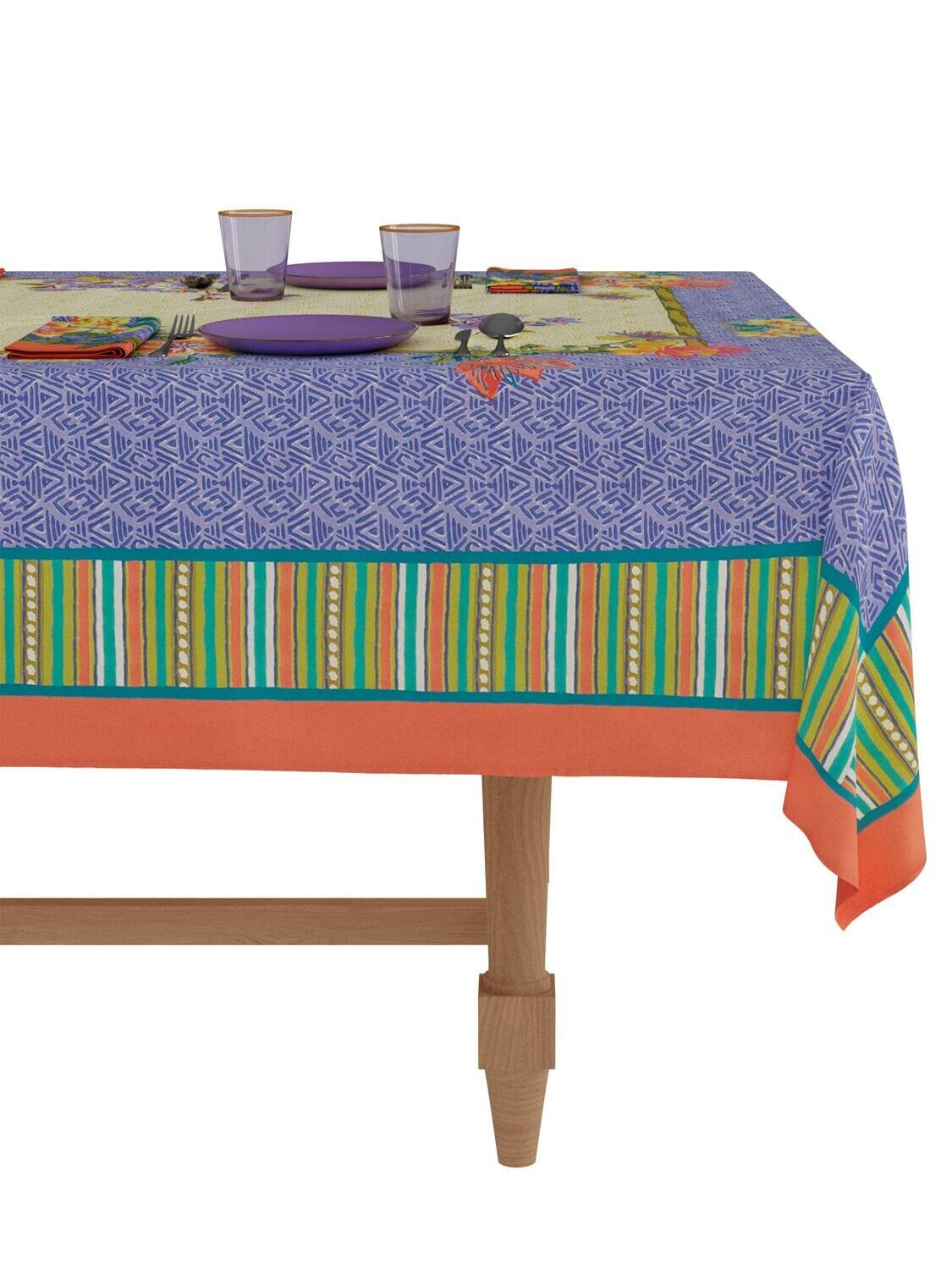 LISA CORTI Oriental Garden Pervinch Tablecloth Lisa Corti