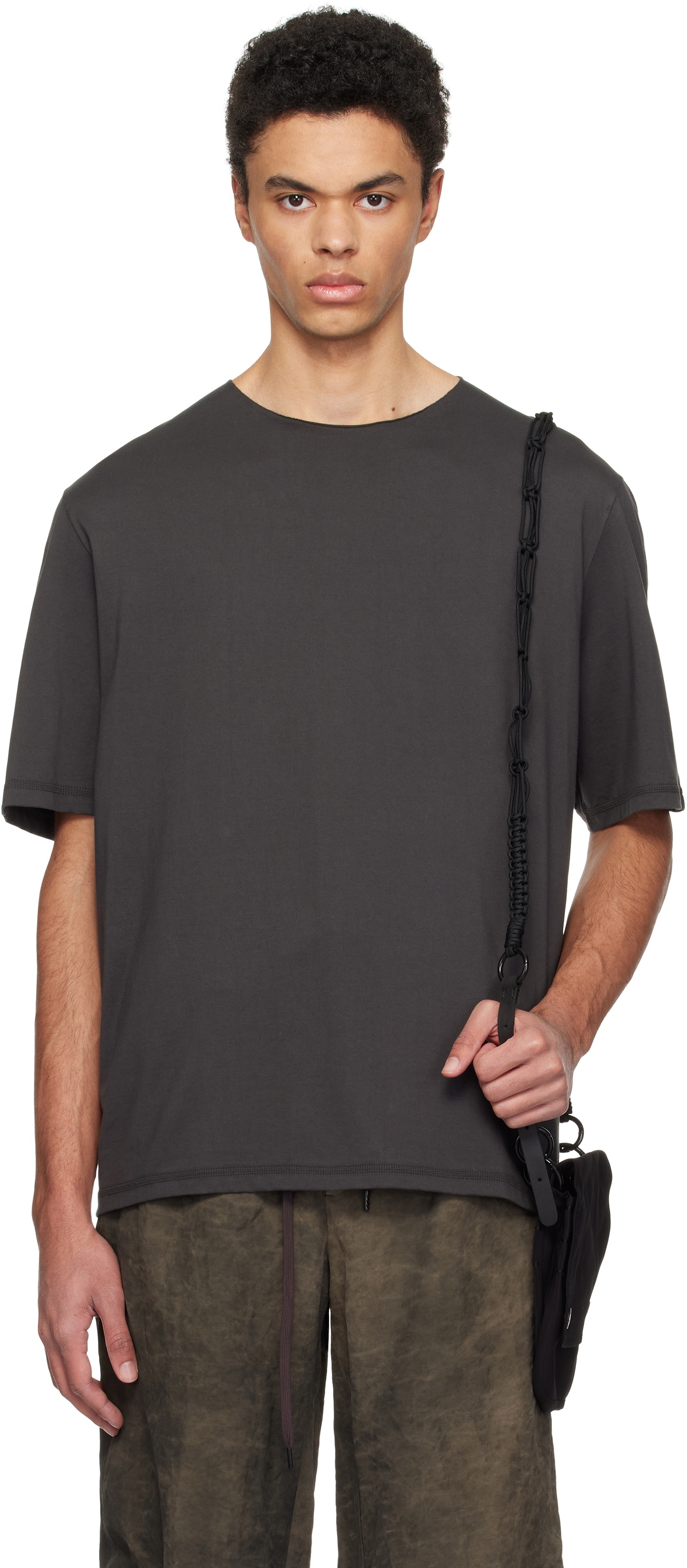 DEVOA Gray Paneled T-shirt
