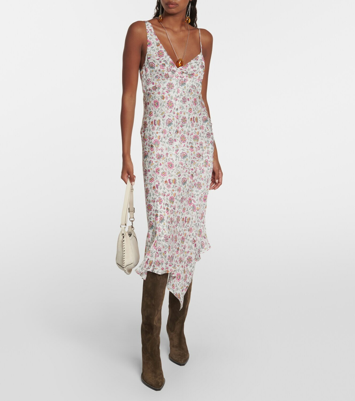 Isabel Marant Lucia floral satin midi dress Isabel Marant