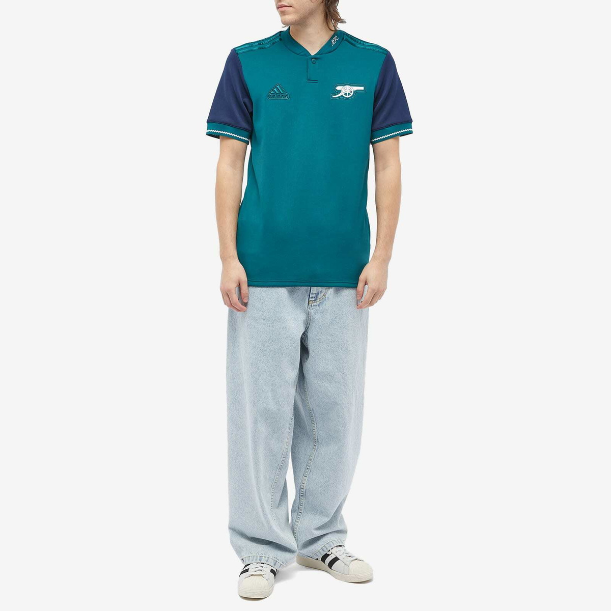 Adidas Men's Arsenal F.C. 3rd Jersey in Rich Green/Collegiate Navy adidas