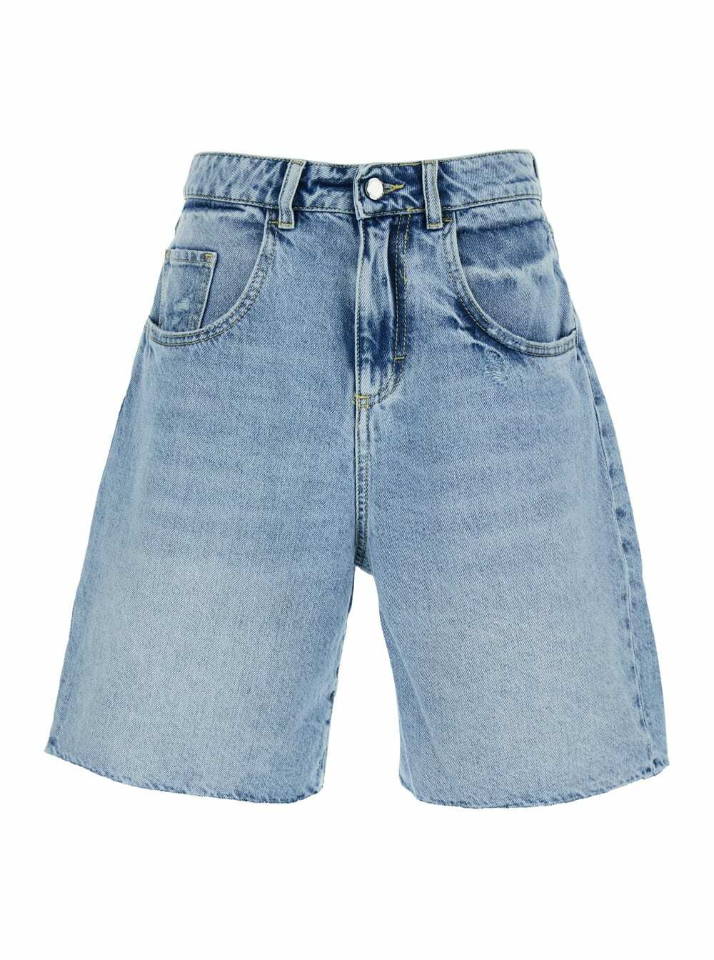 Icon Denim Blue Bermuda Pants With Logo Patch On The Rear In Denim ...