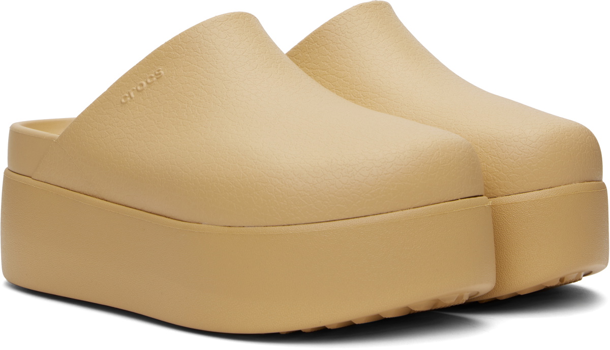Crocs Beige Dylan Platform Clogs Crocs