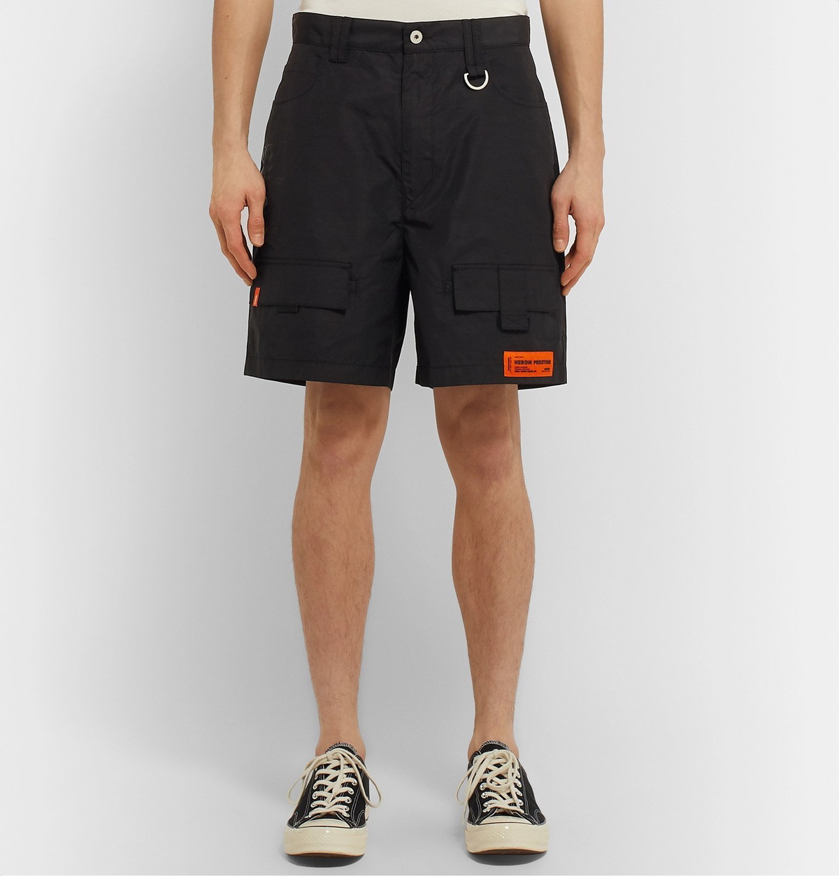 Heron Preston - Wide-Leg Cotton-Blend Shorts - Black Heron Preston