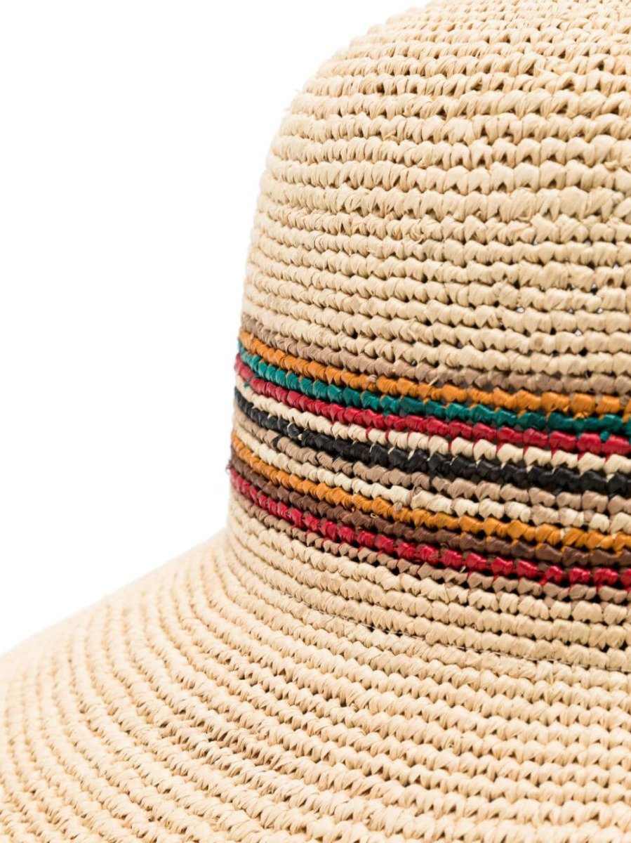 PAUL SMITH - Ribbon-detail Straw Fedora Hat Paul Smith