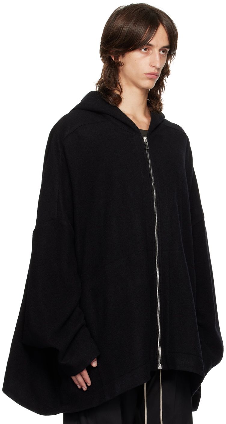 Rick Owens Black Porterville Jumbo Hooded Peter Jacket Rick Owens
