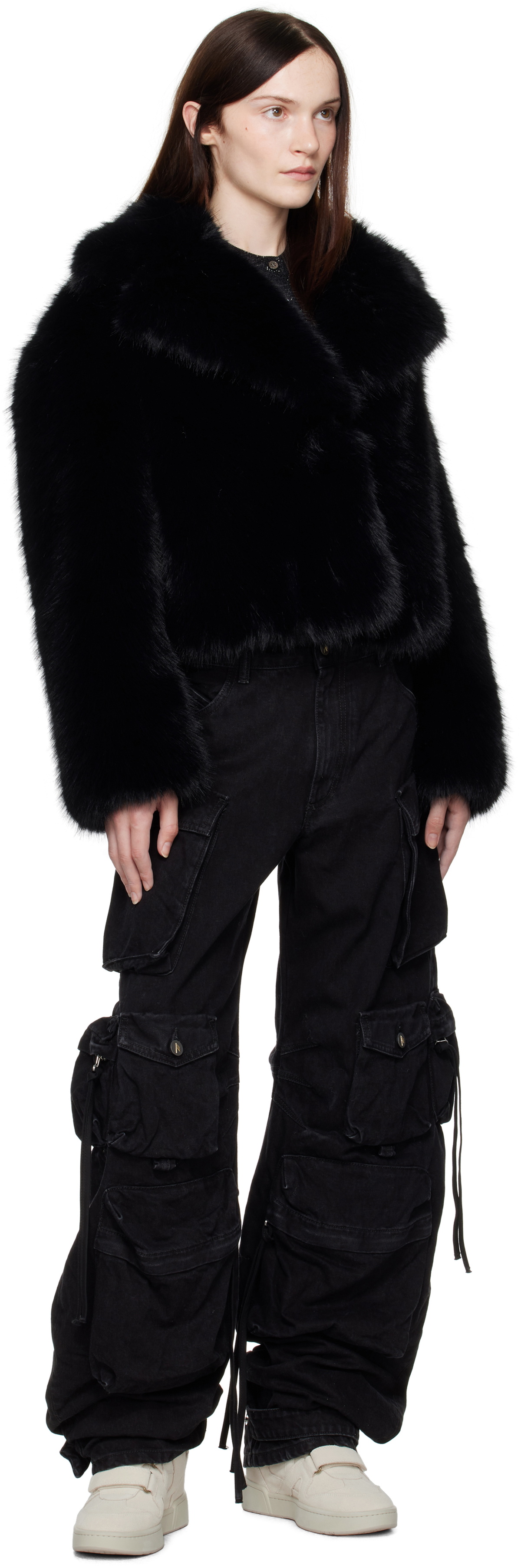 Stand Studio Black Samara Faux-Fur Jacket Stand Studio