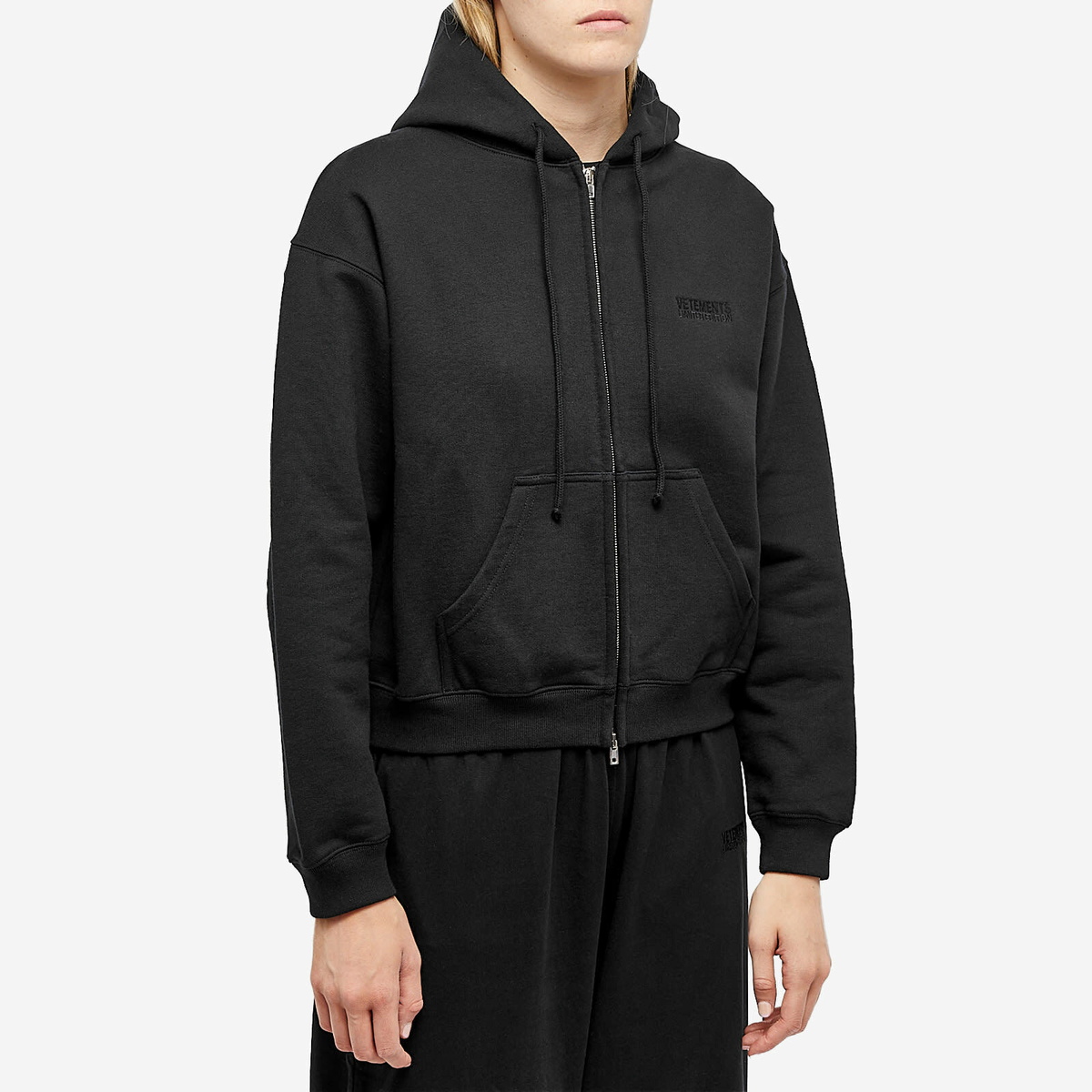 Vetements Women's Fitted Hoody in Black Vetements