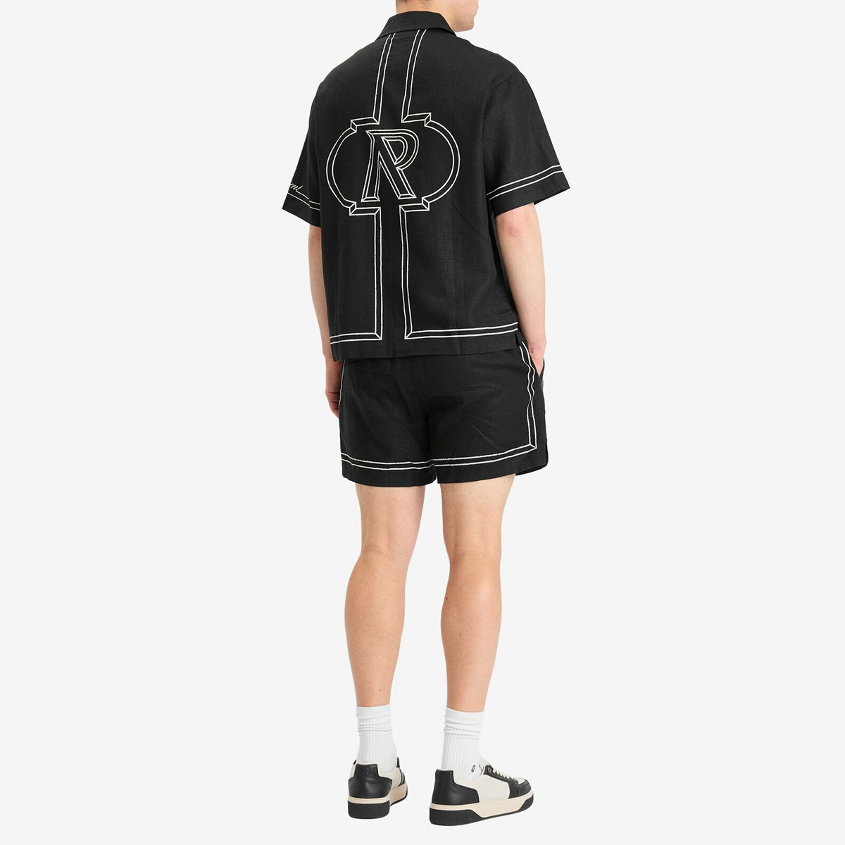 Represent Men's Border Vacation Shirt in Jet Black Represent