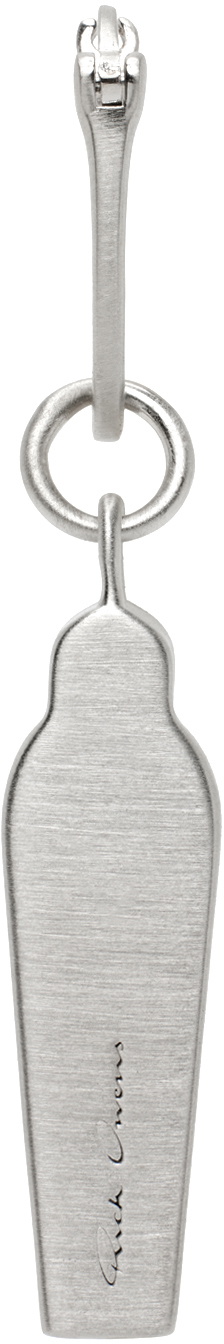 Rick Owens Silver Porterville Sacro Single Earring Rick Owens