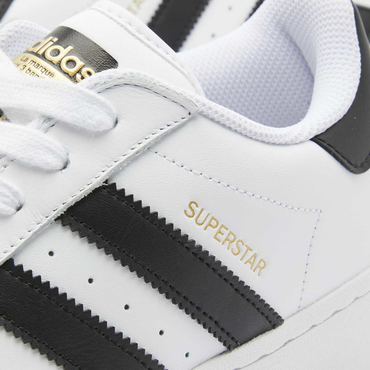 Adidas Superstar XLG Sneakers in White/Black/Gold adidas