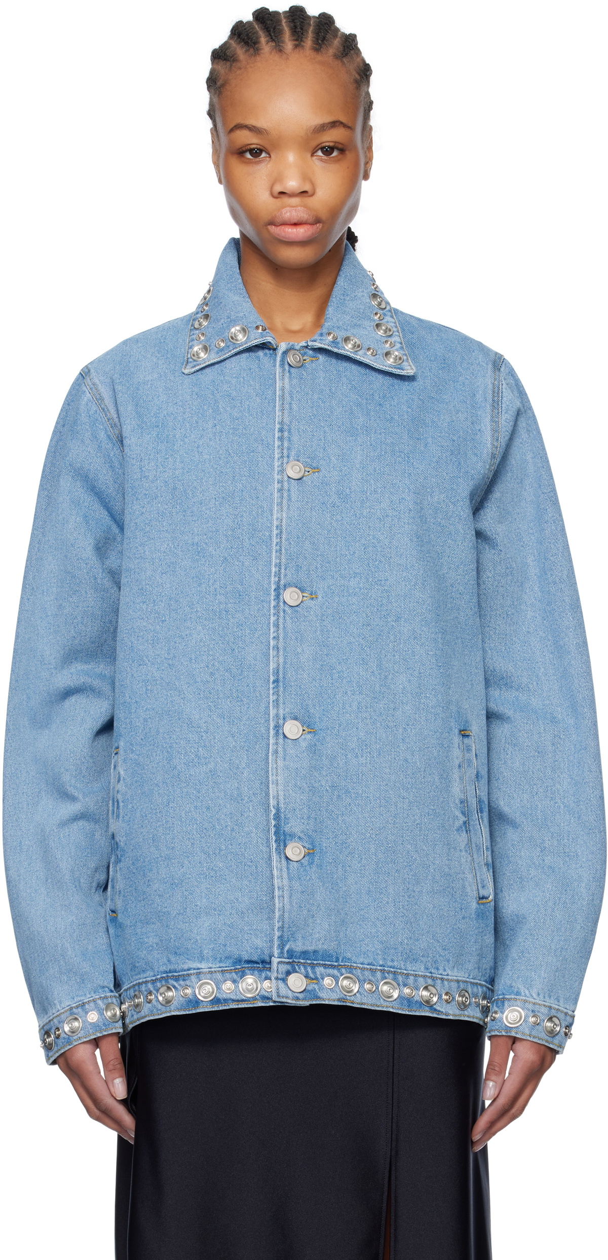 Coperni Blue Studded Denim Jacket Coperni