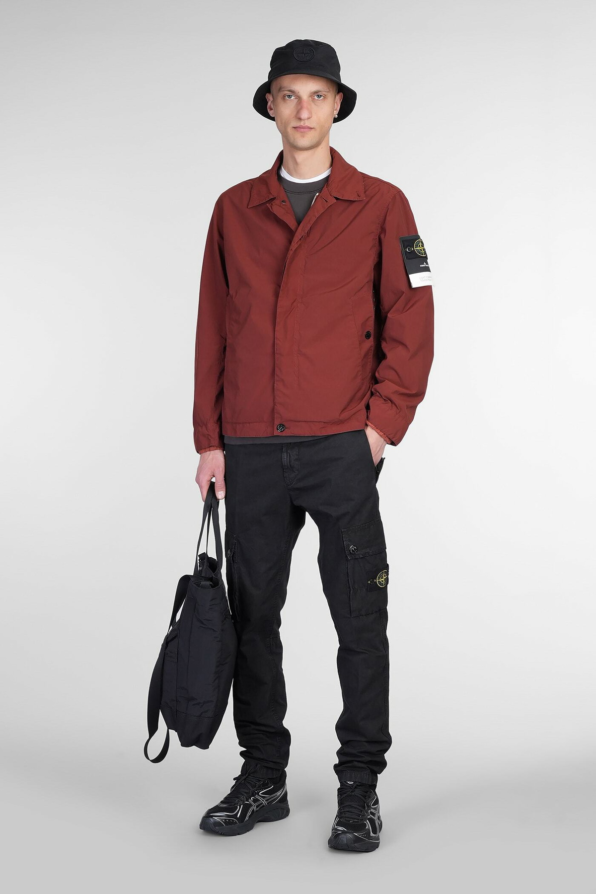Stone Island Casual Jacket In Red Polyester Stone Island