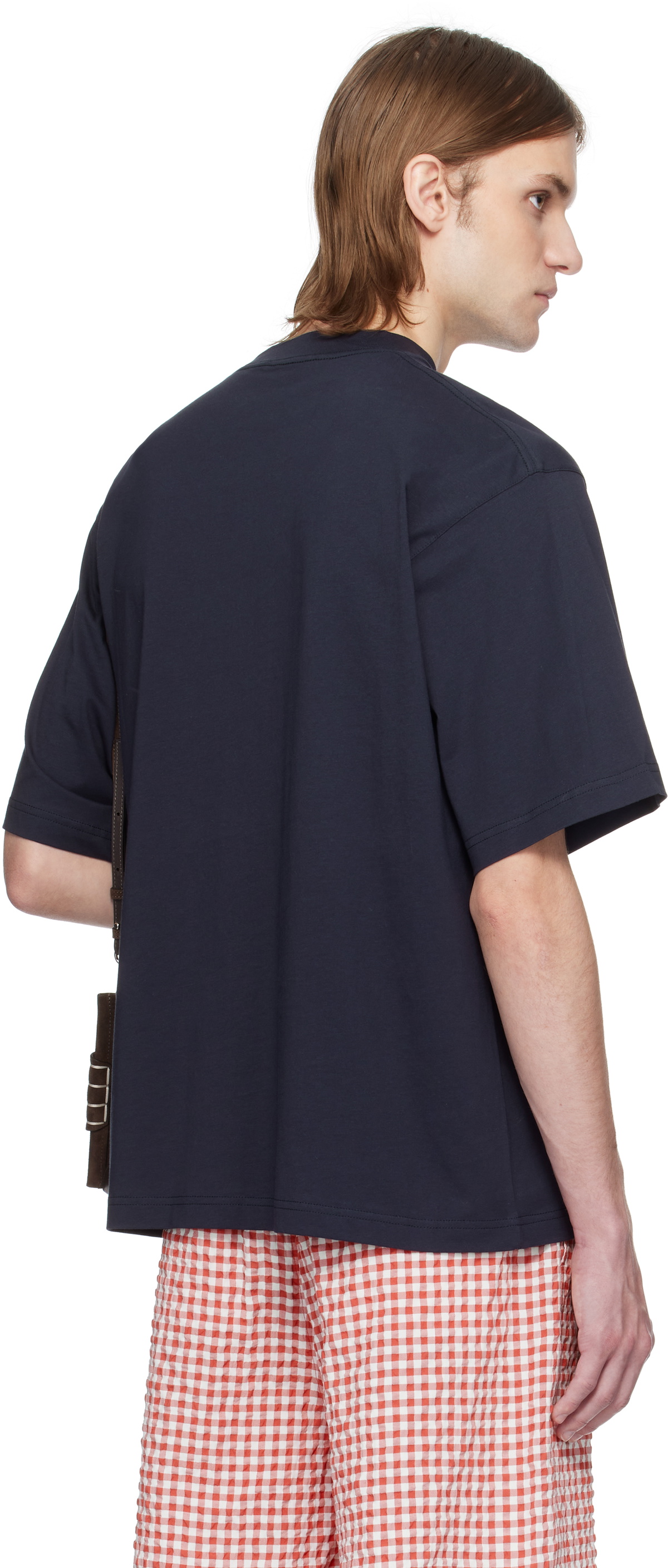 Marni Navy Mini Logo 'Marni' T-shirt Marni