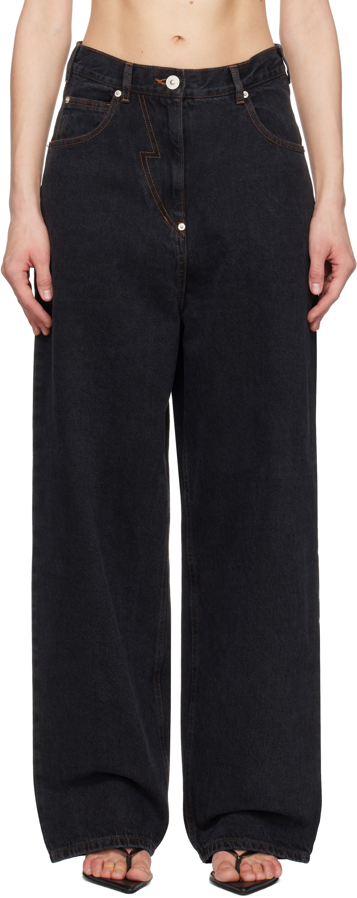 Pushbutton Black Panty Cutout Jeans Pushbutton