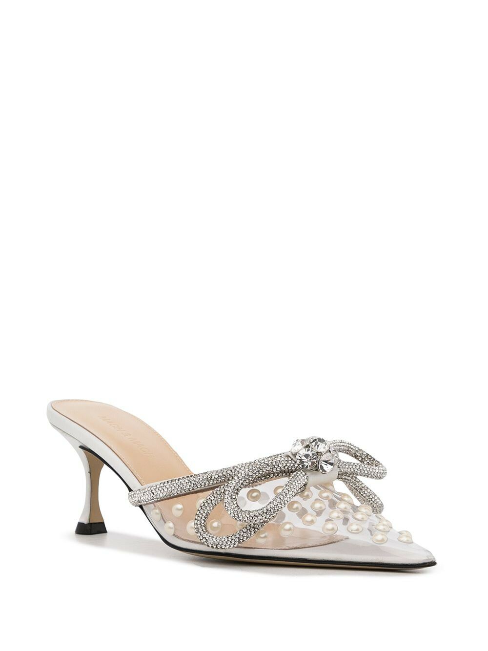 MACH & MACH - Pvc Double Bow Swarovski Mules MACH & MACH