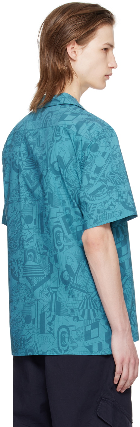 PS by Paul Smith Blue Pattern Shirt PS by Paul Smith