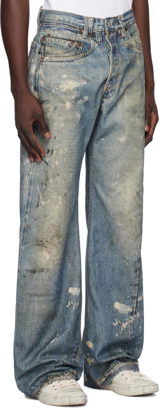 Acne Studios SSENSE XX Blue Painter Jeans Acne Studios