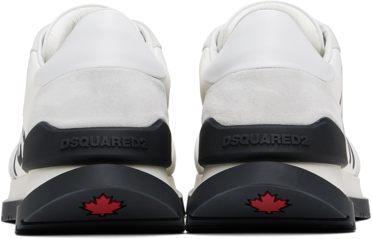 Dsquared2 White & Gray 'Icon' Running Sneakers Dsquared2