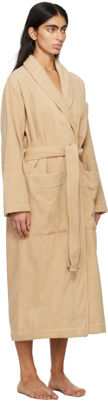 Tekla Beige Classic Bathrobe Tekla Fabrics