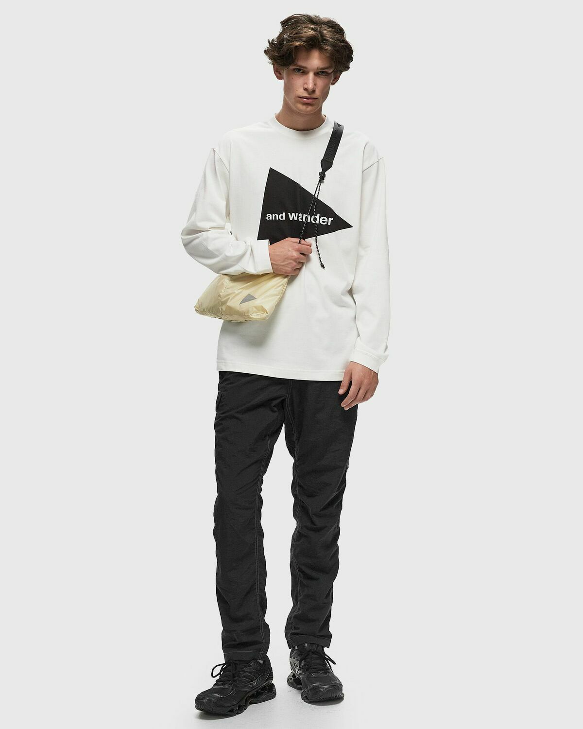 And Wander And Wander Logo Ls T White Longsleeves and Wander
