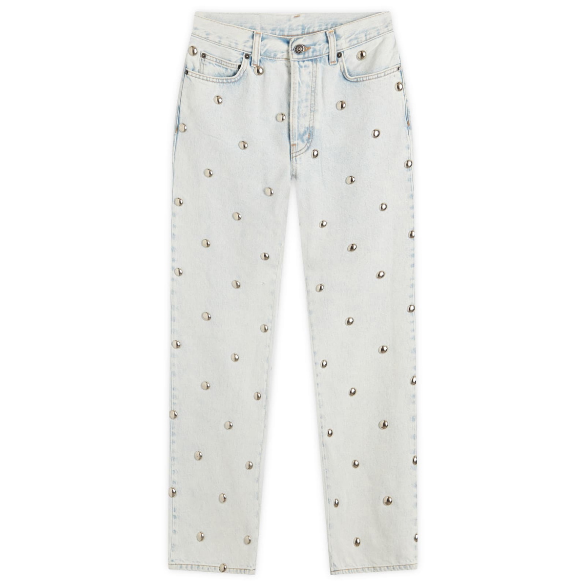 Fiorucci Women's Metal Straight Fit Jeans in Light Blue Bleach Fiorucci