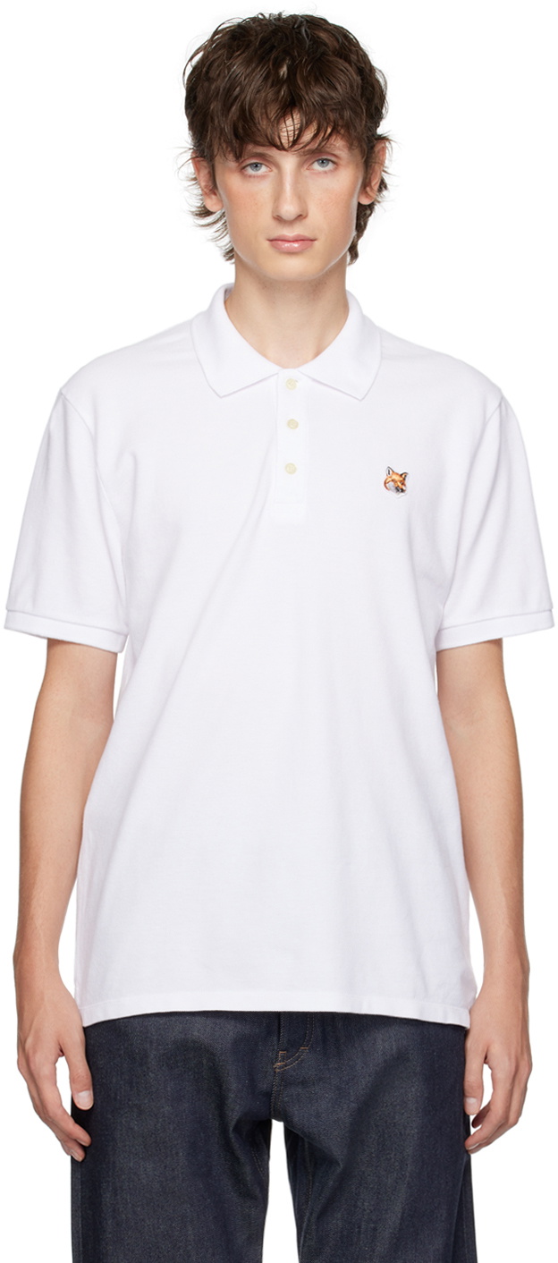 Maison Kitsuné White Fox Head Polo Maison Kitsune