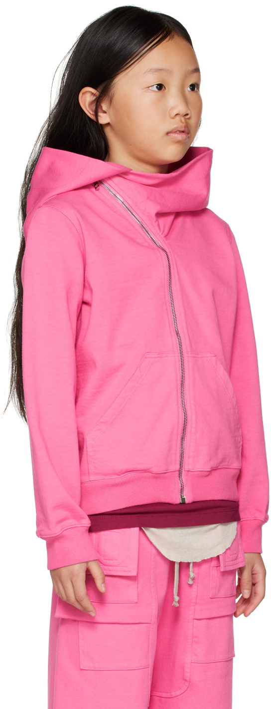 Rick Owens Kids Pink Mountain Hoodie Rick Owens