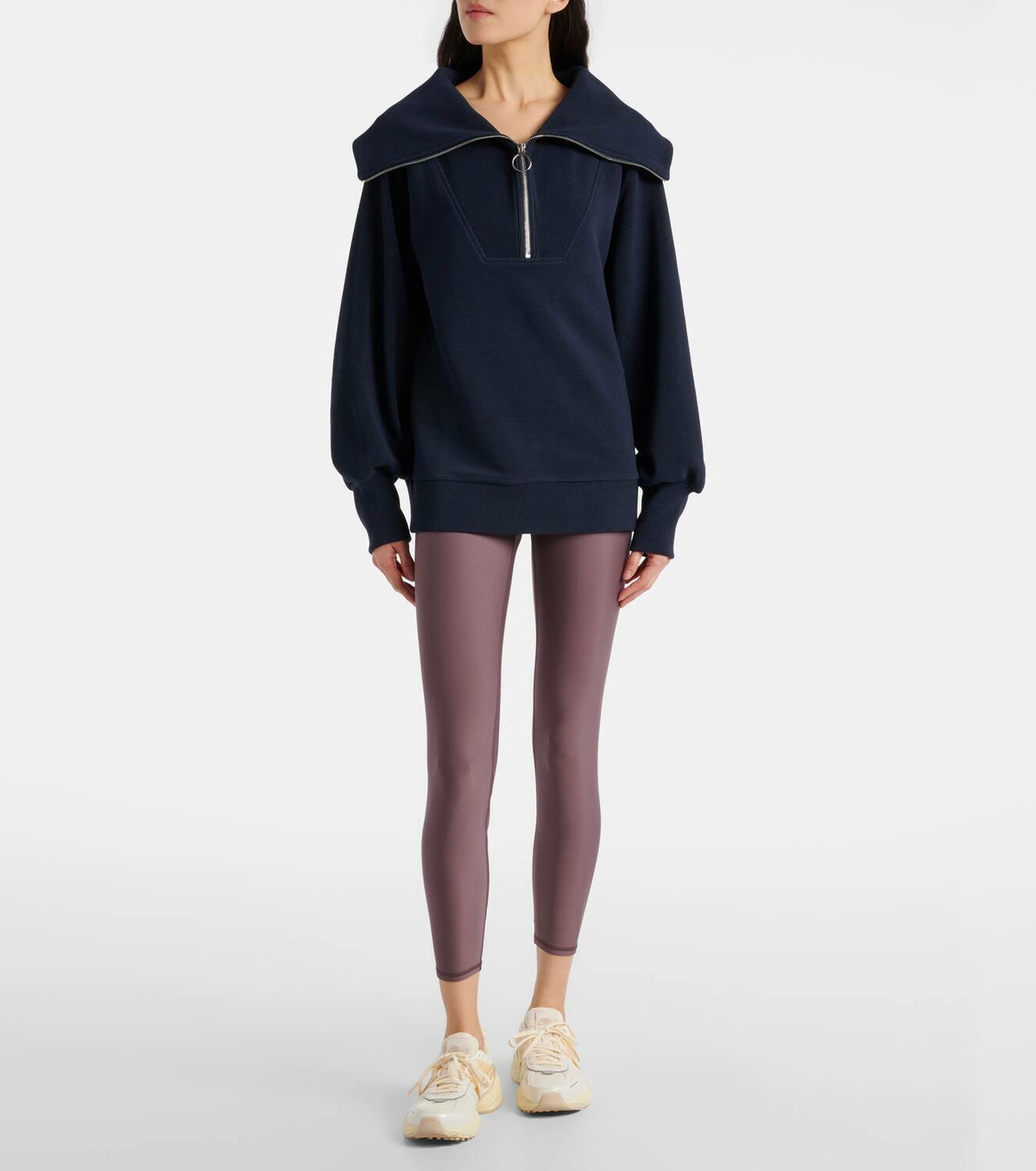 Varley Vine cotton-blend half-zip sweater Varley