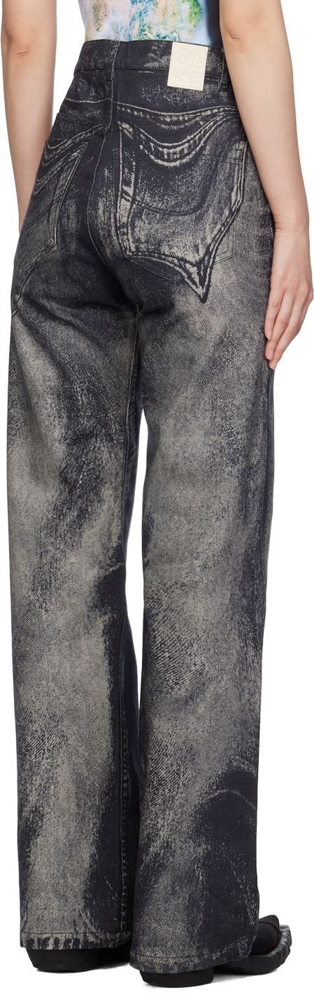CAMPERLAB Black Printed Jeans CamperLab