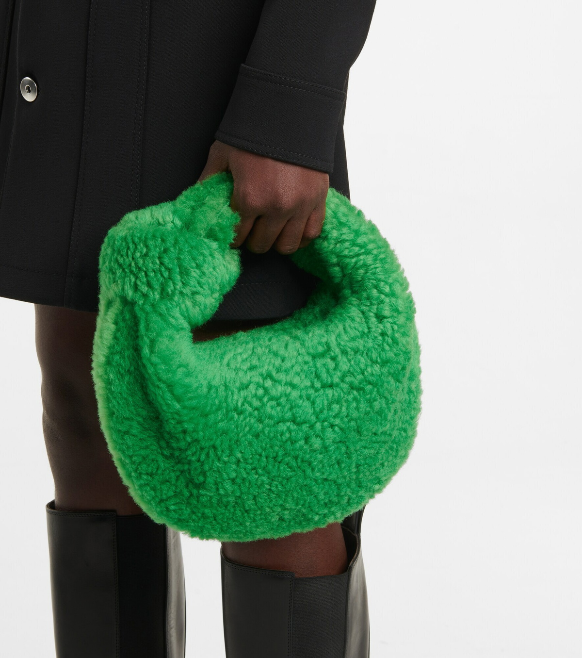 Bottega Veneta - Jodie Mini shearling tote Bottega Veneta