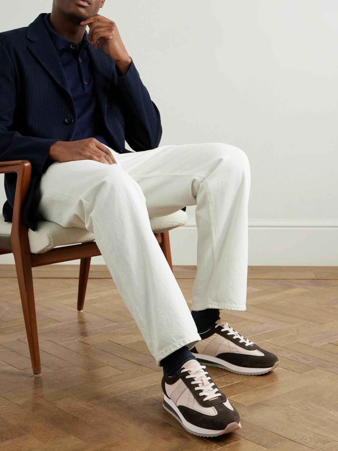 Paul Smith - Vignola Shell and Leather-Trimmed Suede Sneakers - White ...
