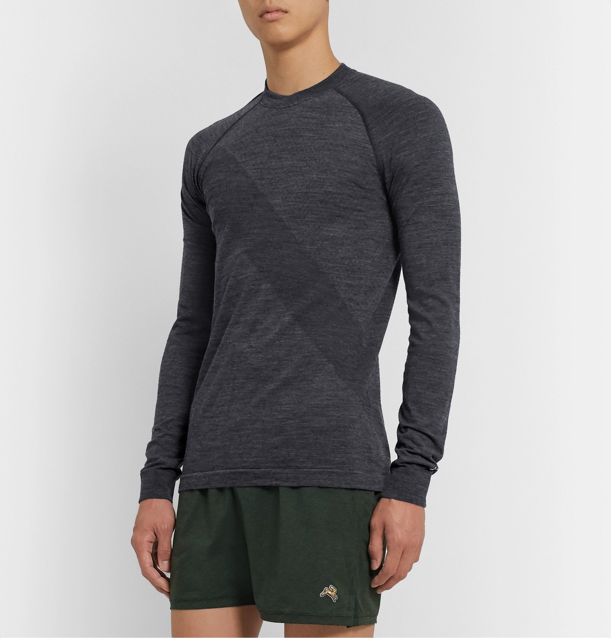 Tracksmith - Brighton Slim-Fit Merino Wool-Blend Top - Gray Tracksmith