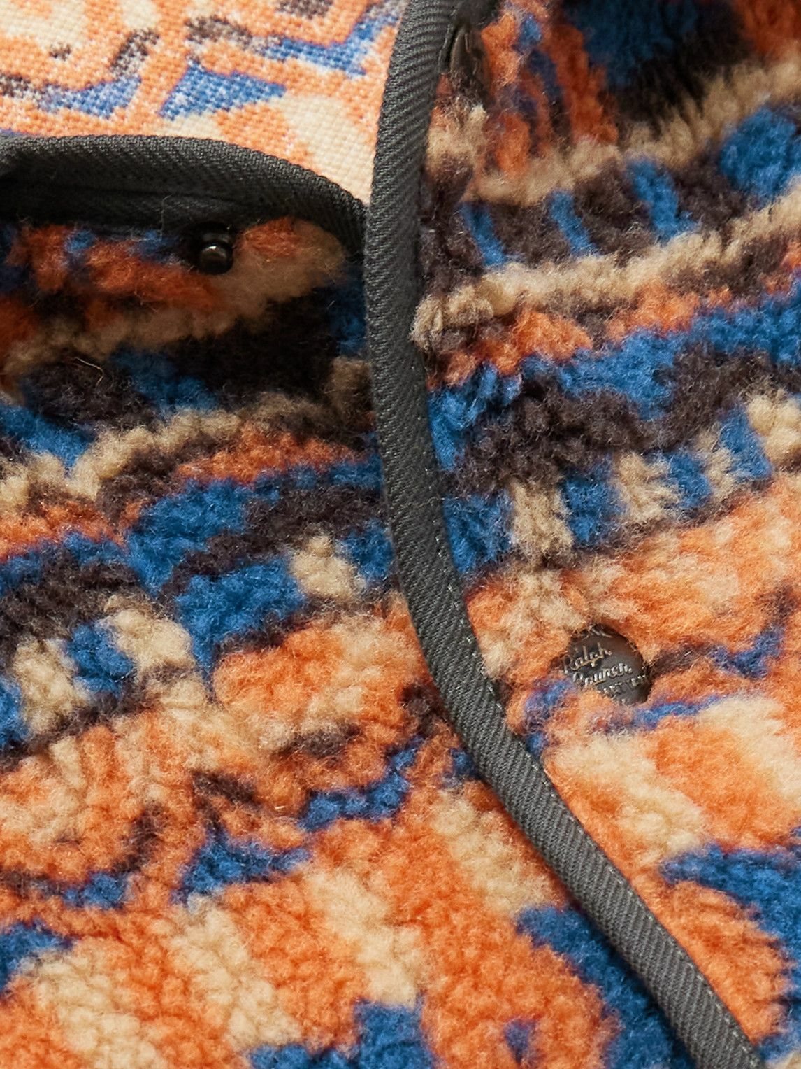 RRL - Bryn Wool-Blend Fleece-Jacquard Jacket - Orange RRL