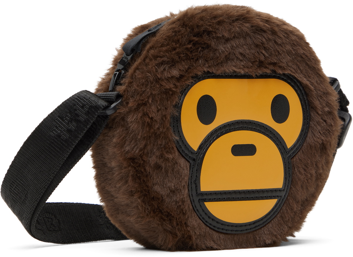 BAPE Kids Brown Baby Milo Boa Bag A Bathing Ape