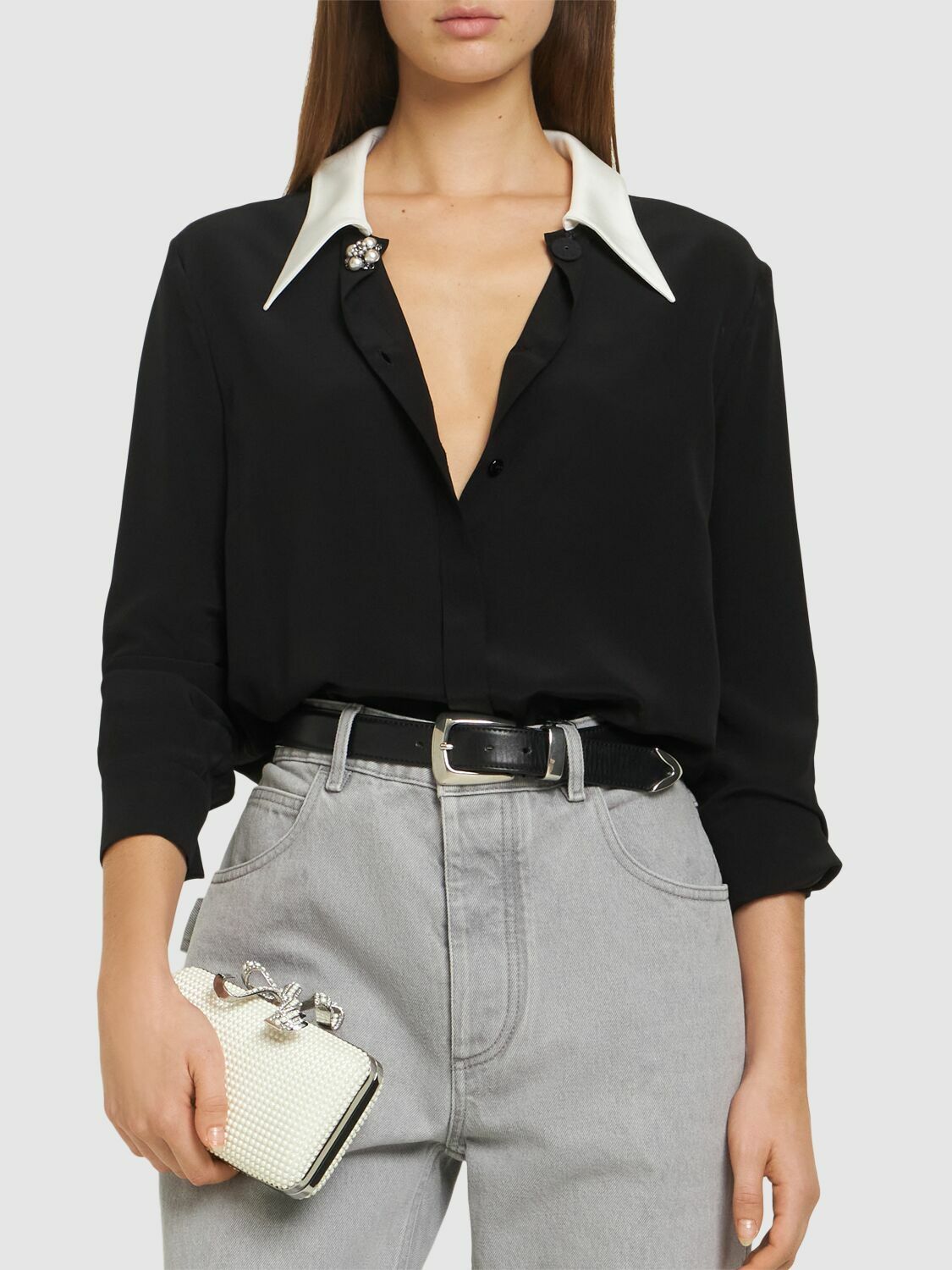 SELF-PORTRAIT Crystal Box Clutch Self-Portrait