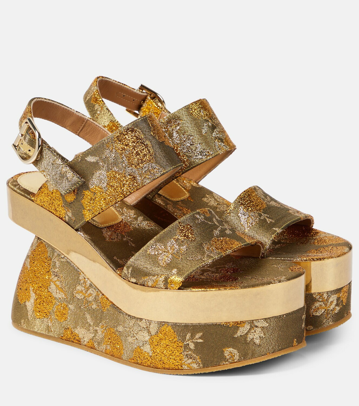 Dries Van Noten Floral platform sandals Dries Van Noten