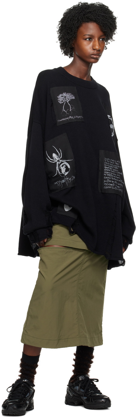 WESTFALL Black Distressed Sweater