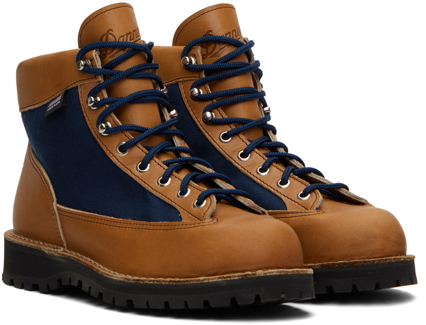 Danner Tan & Navy Danner Light Boots Danner