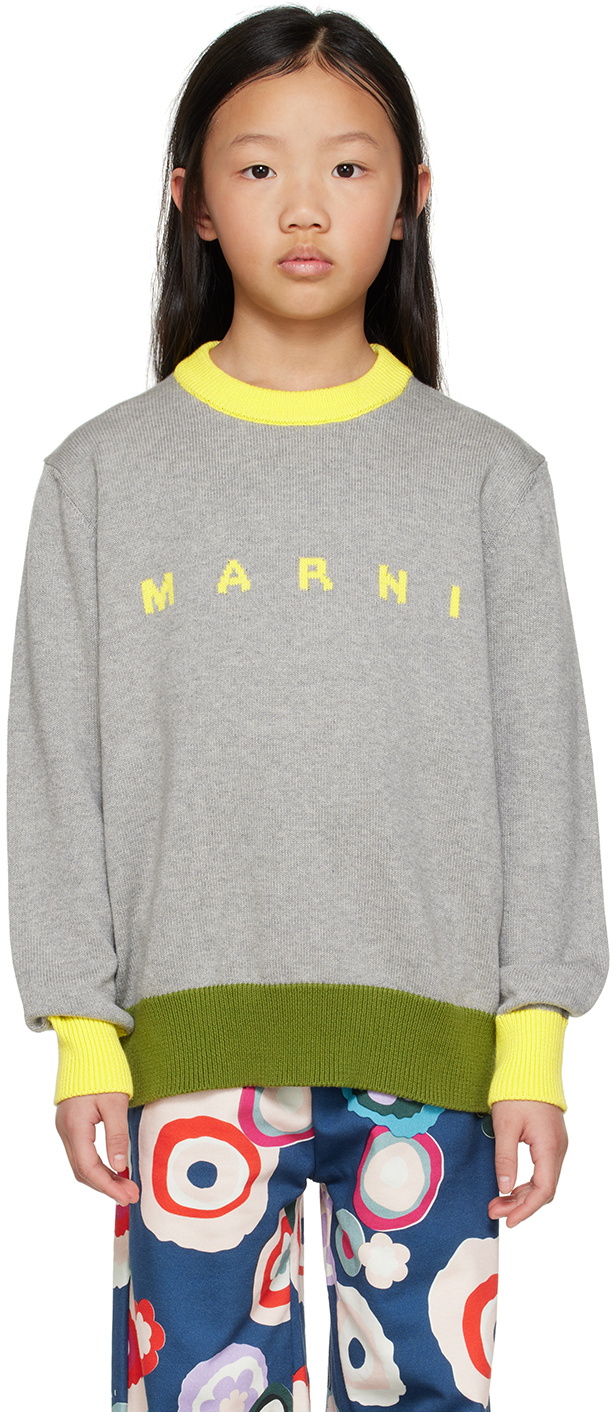 Marni Kids Gray Crewneck Sweater Marni