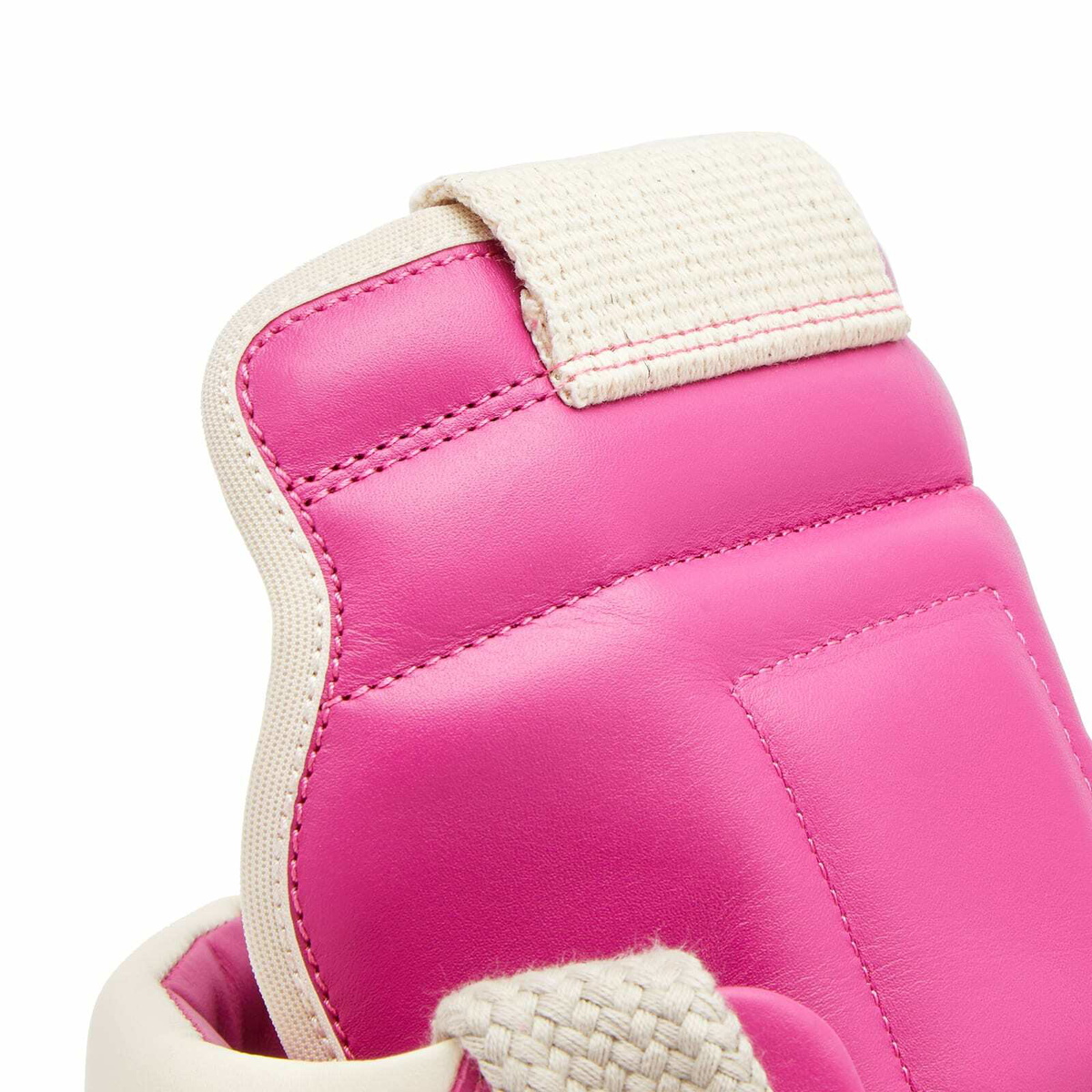 Rick Owens Women's Geobasket Sneakers in Hot Pink/Milk Rick Owens