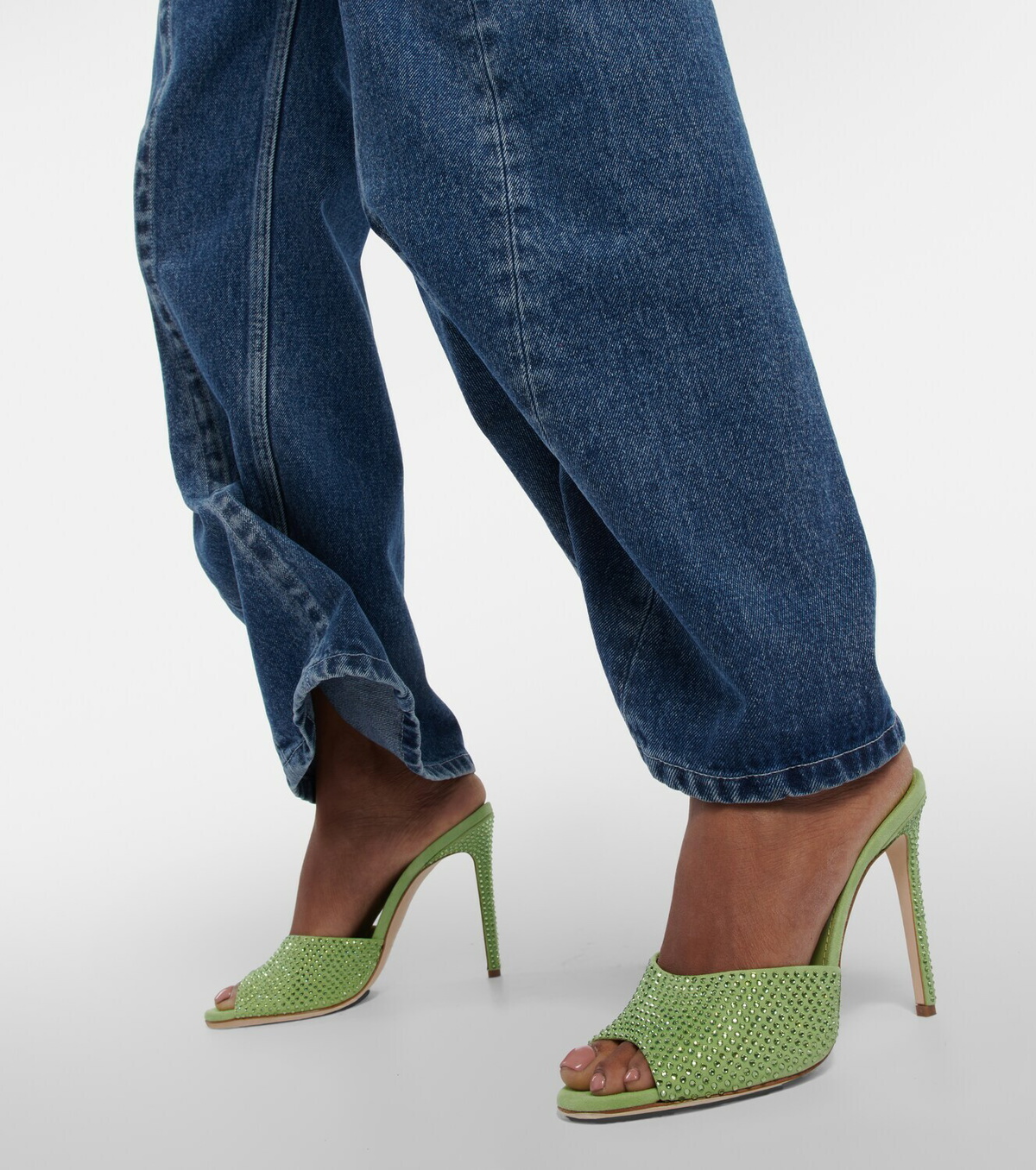 Paris Texas - Holly embellished suede mules Paris Texas