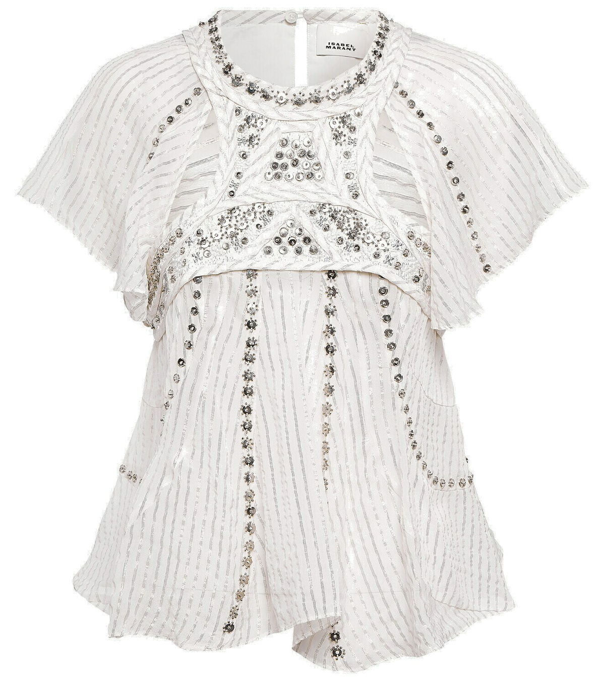 Isabel Marant Orna embroidered chiffon top Isabel Marant