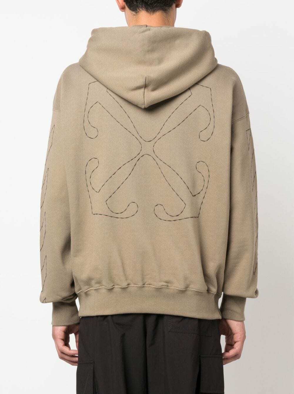 OFF-WHITE - Logo Cotton Hoodie Off-White