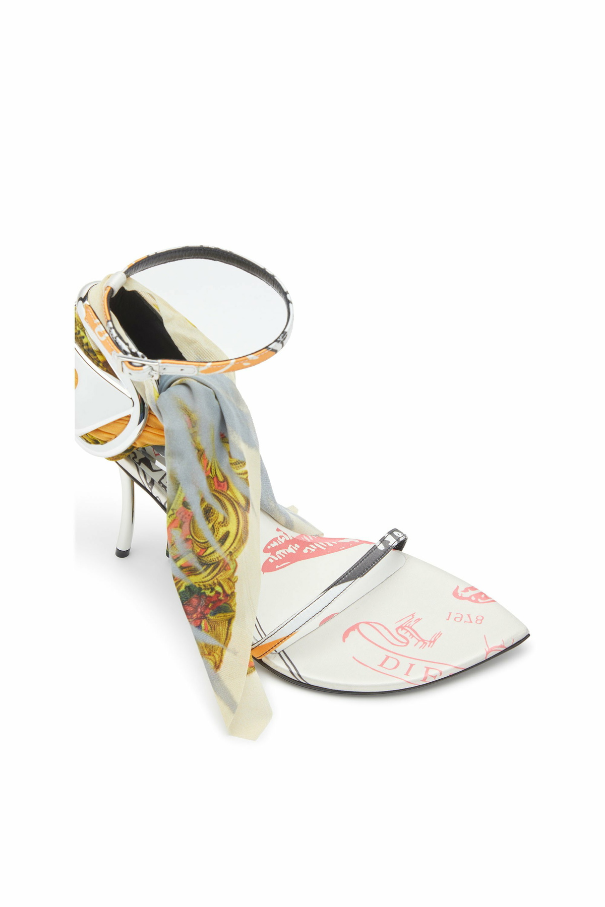 Diesel D-Ten & Half-Bandana stiletto sandals in satin - Sandals Womens ...