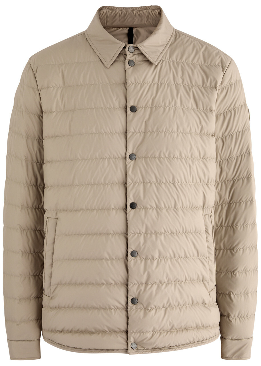 Moncler Bourdon Quilted Shell Jacket Beige Moncler