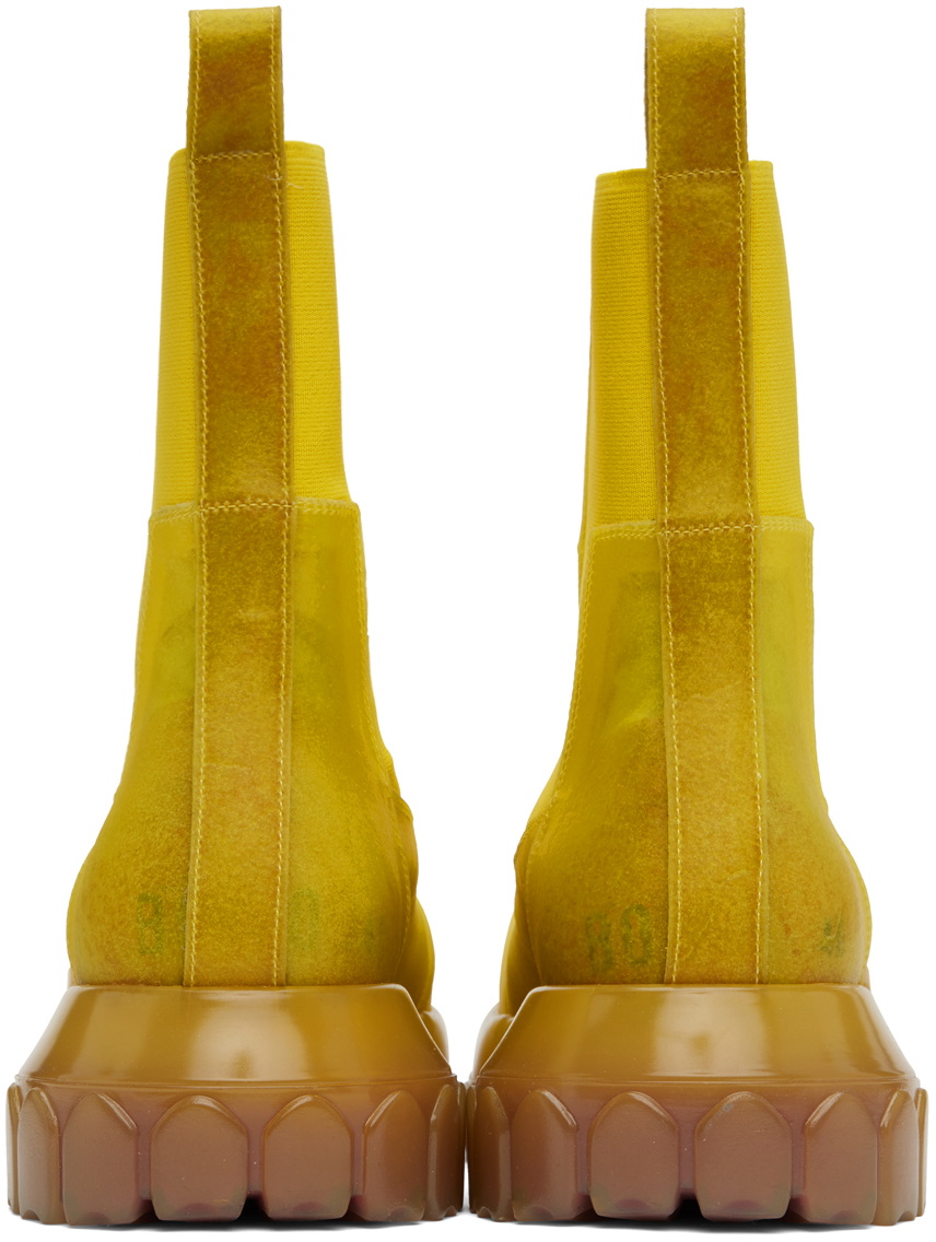 Rick Owens Yellow Edfu Beatle Bozo Tractor Chelsea Boots Rick Owens