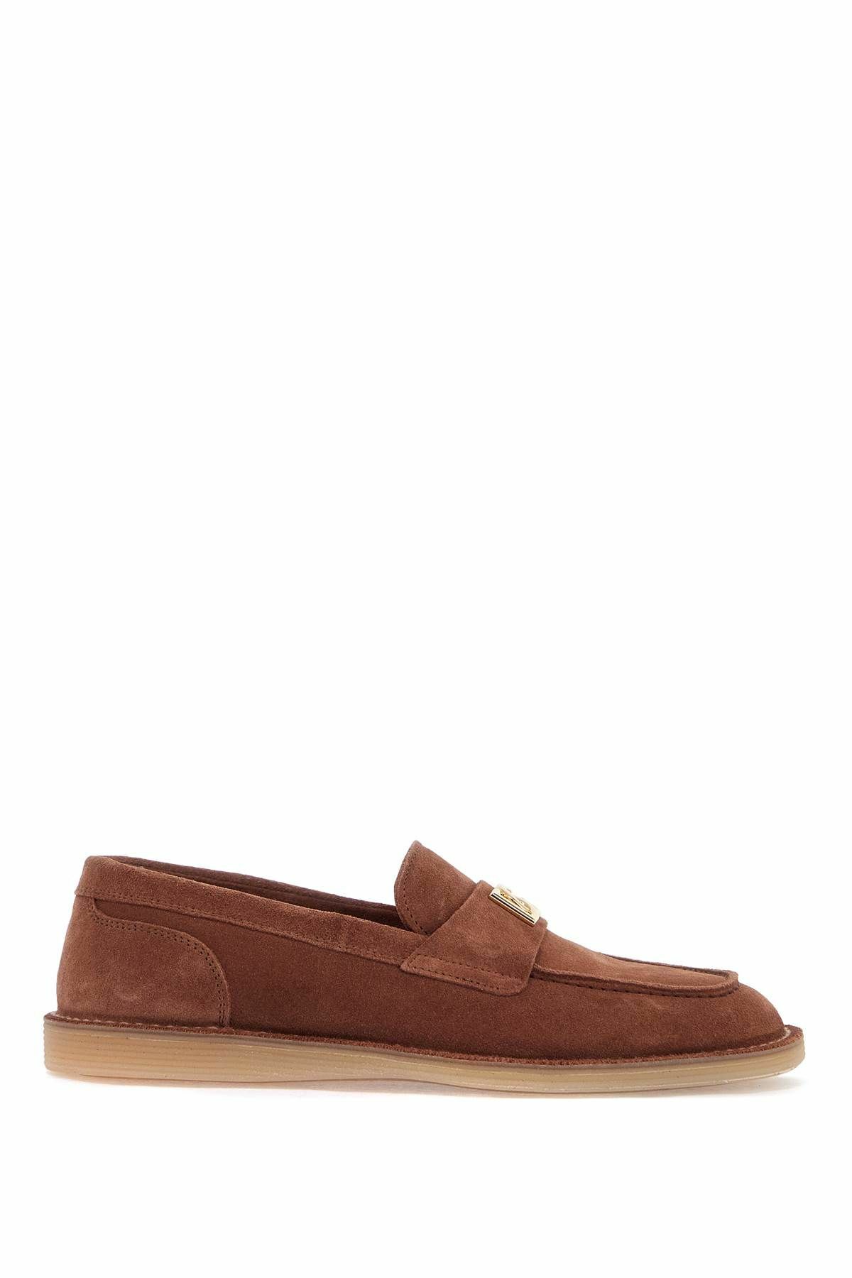 DOLCE & GABBANA suede leather moccas Brown Dolce & Gabbana
