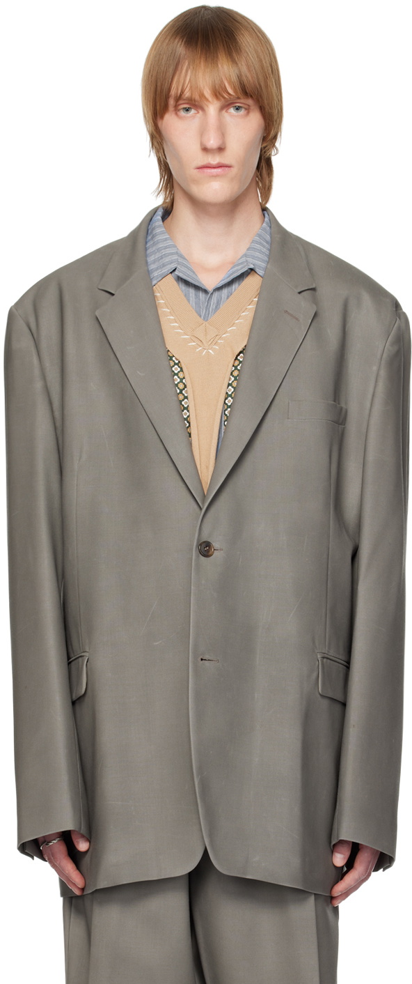 Maison Margiela Gray Stitching Blazer Maison Margiela
