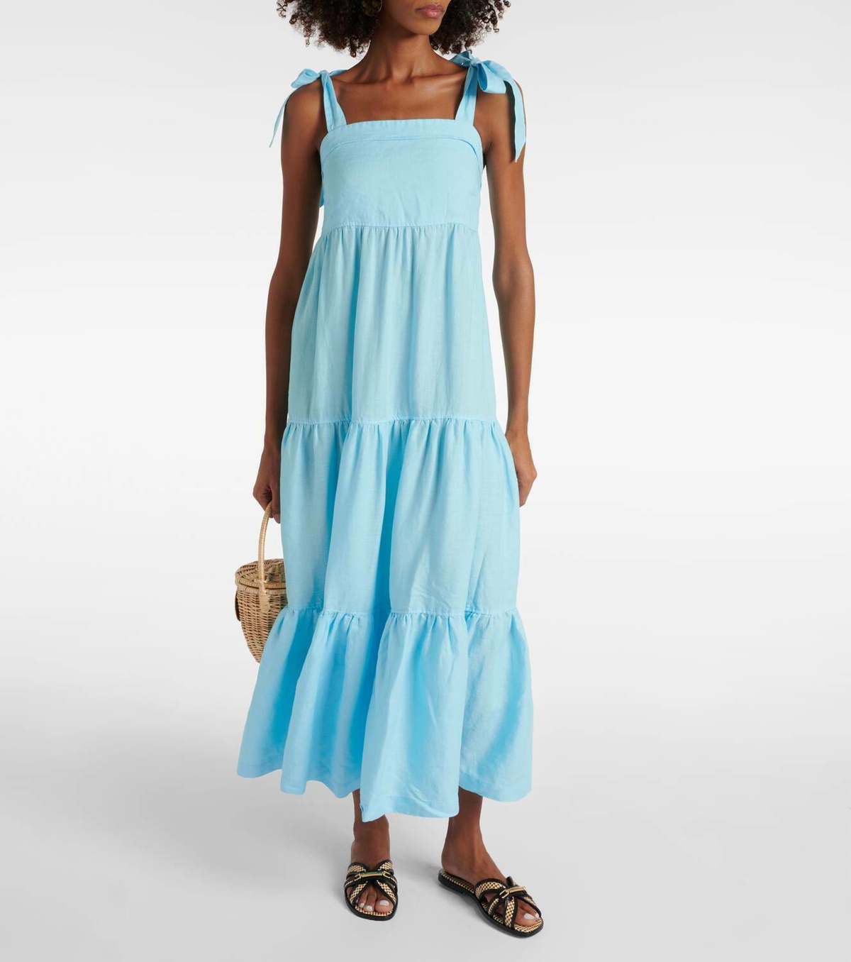 Heidi Klein Nungwi Beach tiered linen maxi dress Heidi Klein
